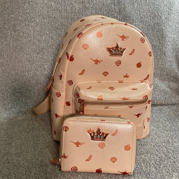 Loungefly | Bags | Disney Loungefly Princess Icons Pink Shimmery ...